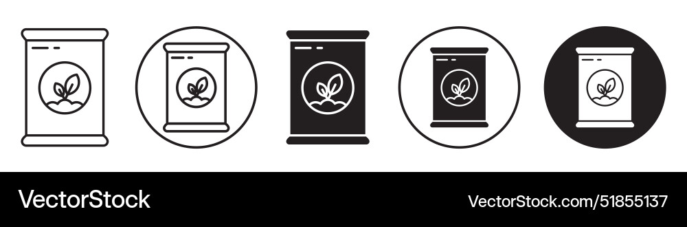 Fertilizer icon set collection for web Royalty Free Vector