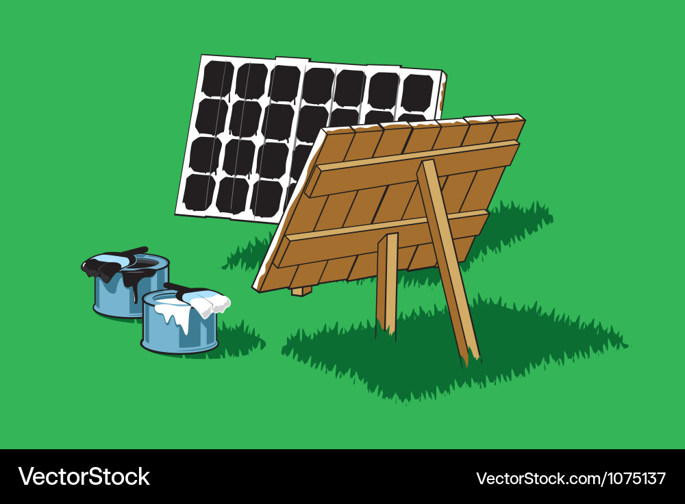 Painted solar panel Royalty Free Vector Image - VectorStock