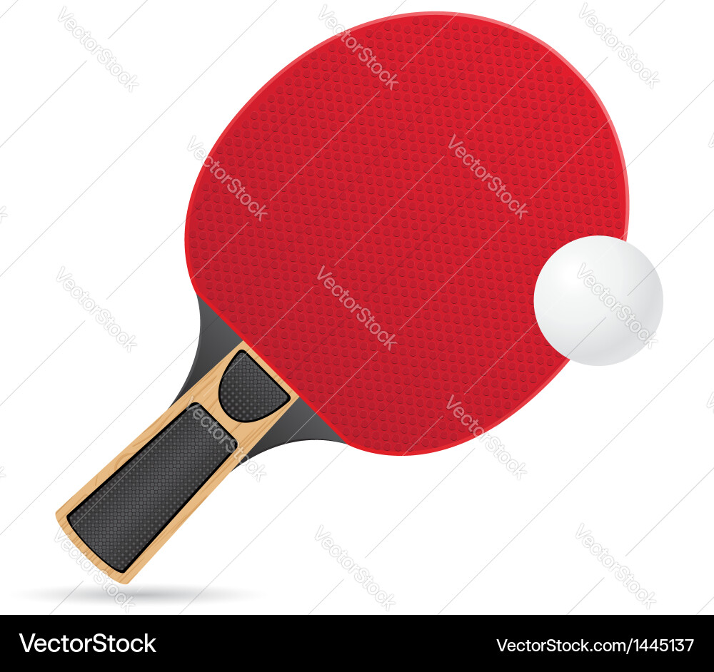 Racket and ball for table tennis ping pong Vector Image