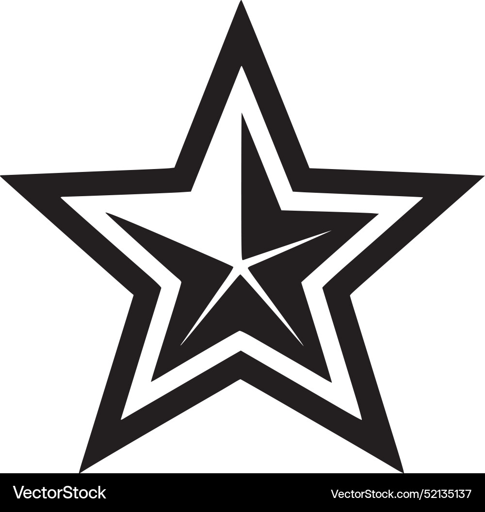 Star - minimalist and flat logo Royalty Free Vector Image