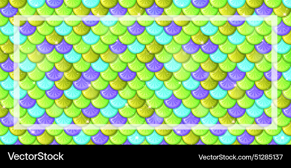 Vibrant scales in a seamless mermaid pattern Vector Image