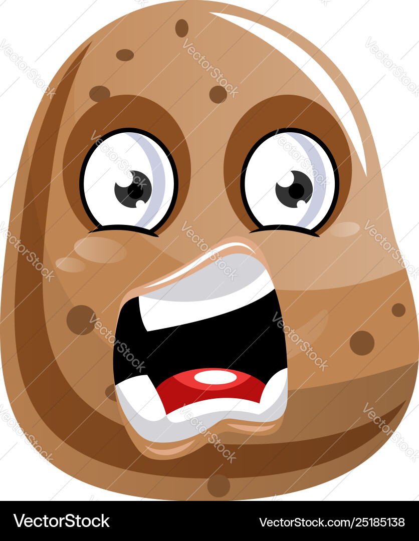 Angry Brown Potato Royalty Free Vector Image - VectorStock