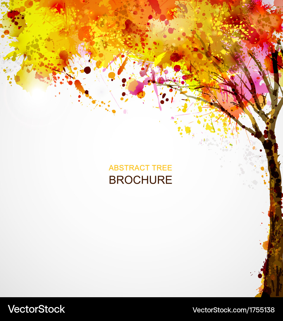 Autumn tree Royalty Free Vector Image - VectorStock