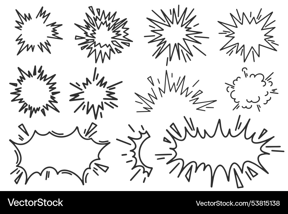 Cartoon comic burst with splashes bomb explosion Vector Image
