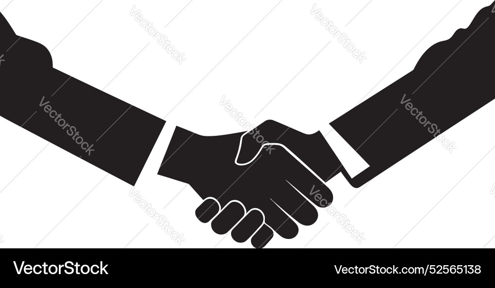 Concordance pact handshake graphic alliance Vector Image