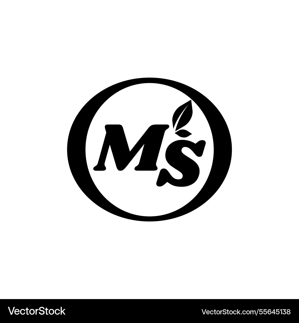 Ms m s creative modern letter icon sm unique artis