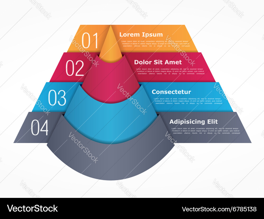 Pyramid chart Royalty Free Vector Image - VectorStock