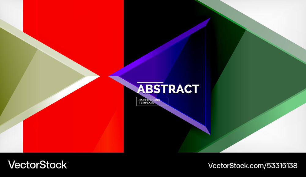 Triangle glass shapes geometric abstract Vector Image