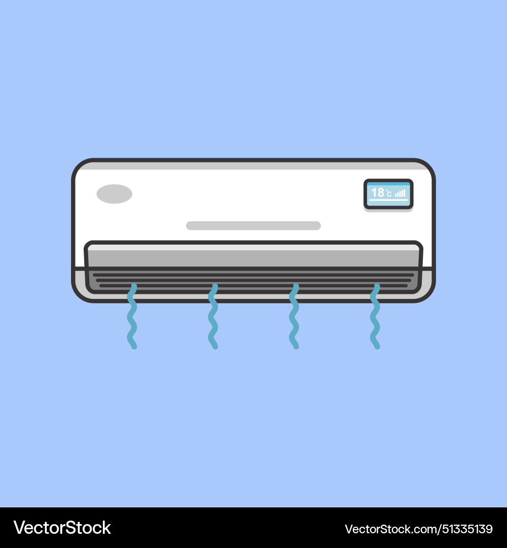 Air conditioning cooling breeze blows cold Vector Image