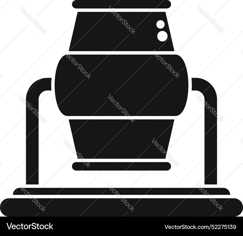Concrete mixer machine mixing cement Royalty Free Vector