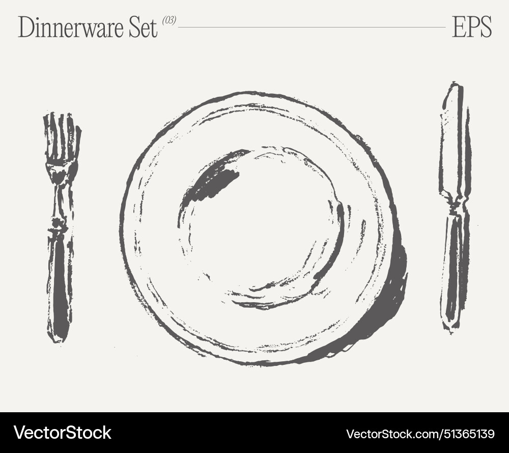 Dinnerware set Royalty Free Vector Image - VectorStock