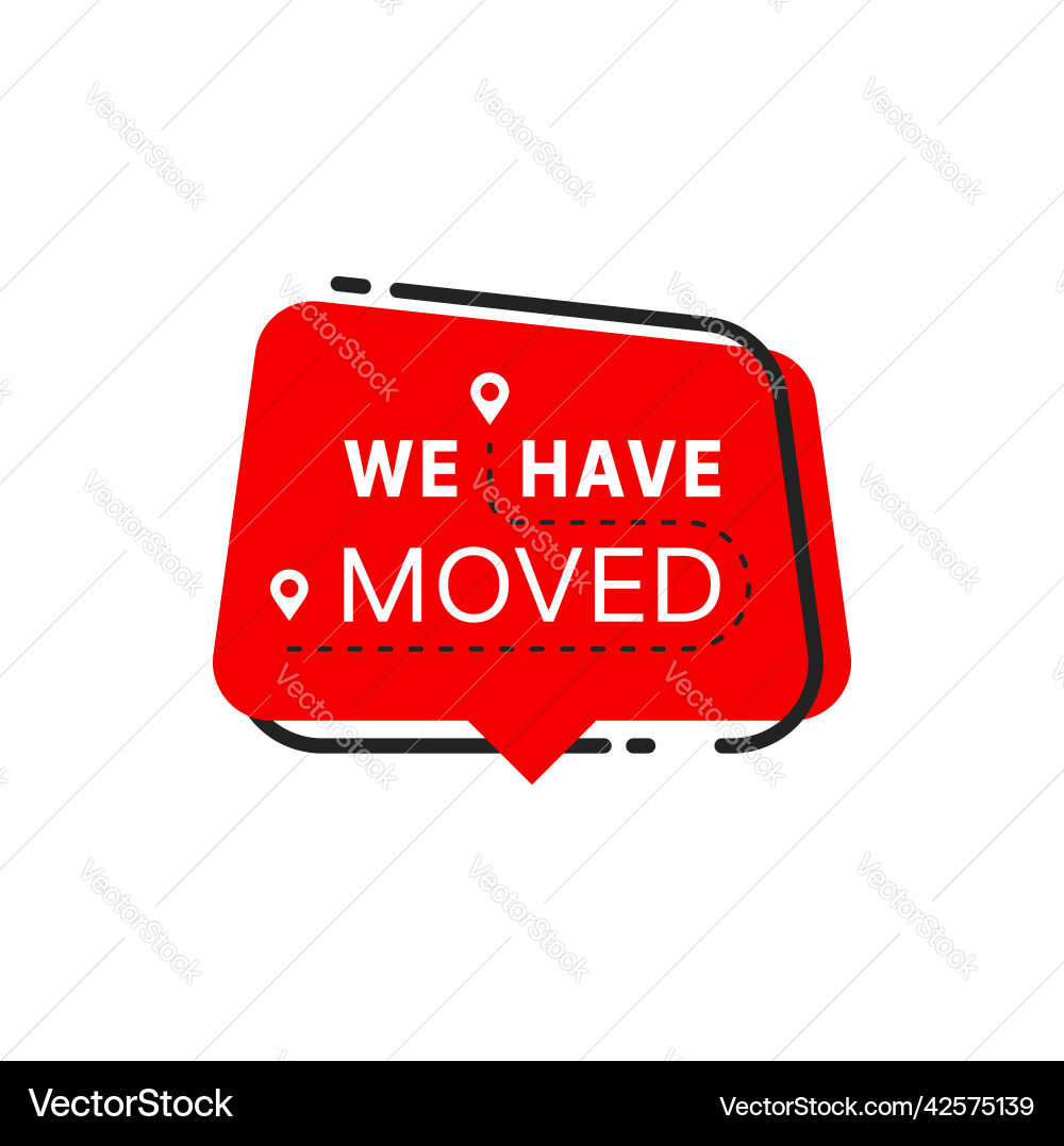 Have move icon speech bubble location pin route Vector Image