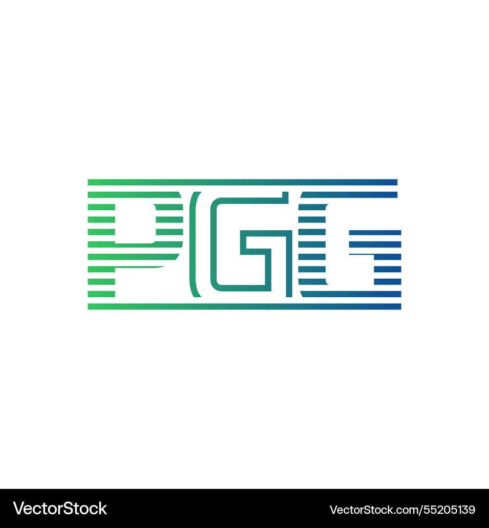 Modern pgg logo design letter minimalist Vector Image