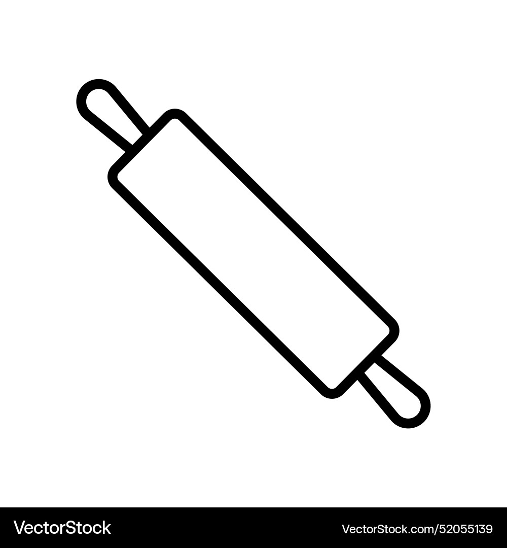 Rolling pin icon for baking pastry making and Vector Image