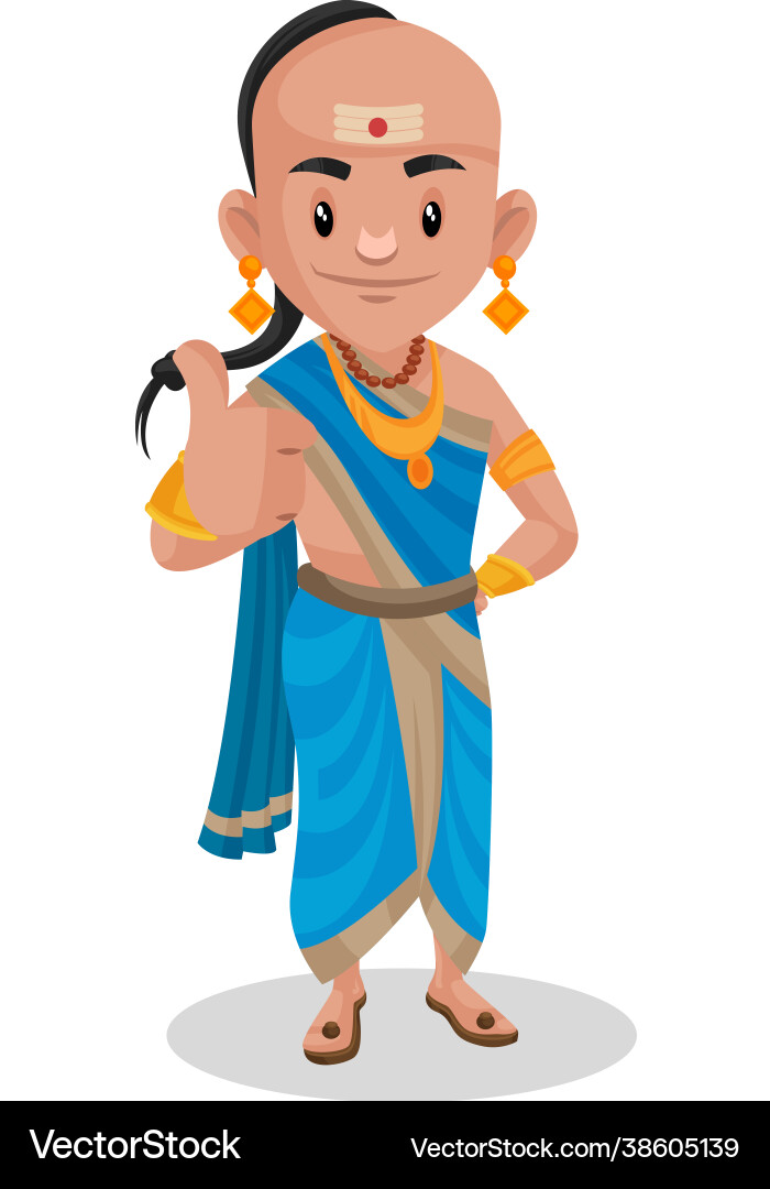Tenali ramakrishna cartoon character Royalty Free Vector