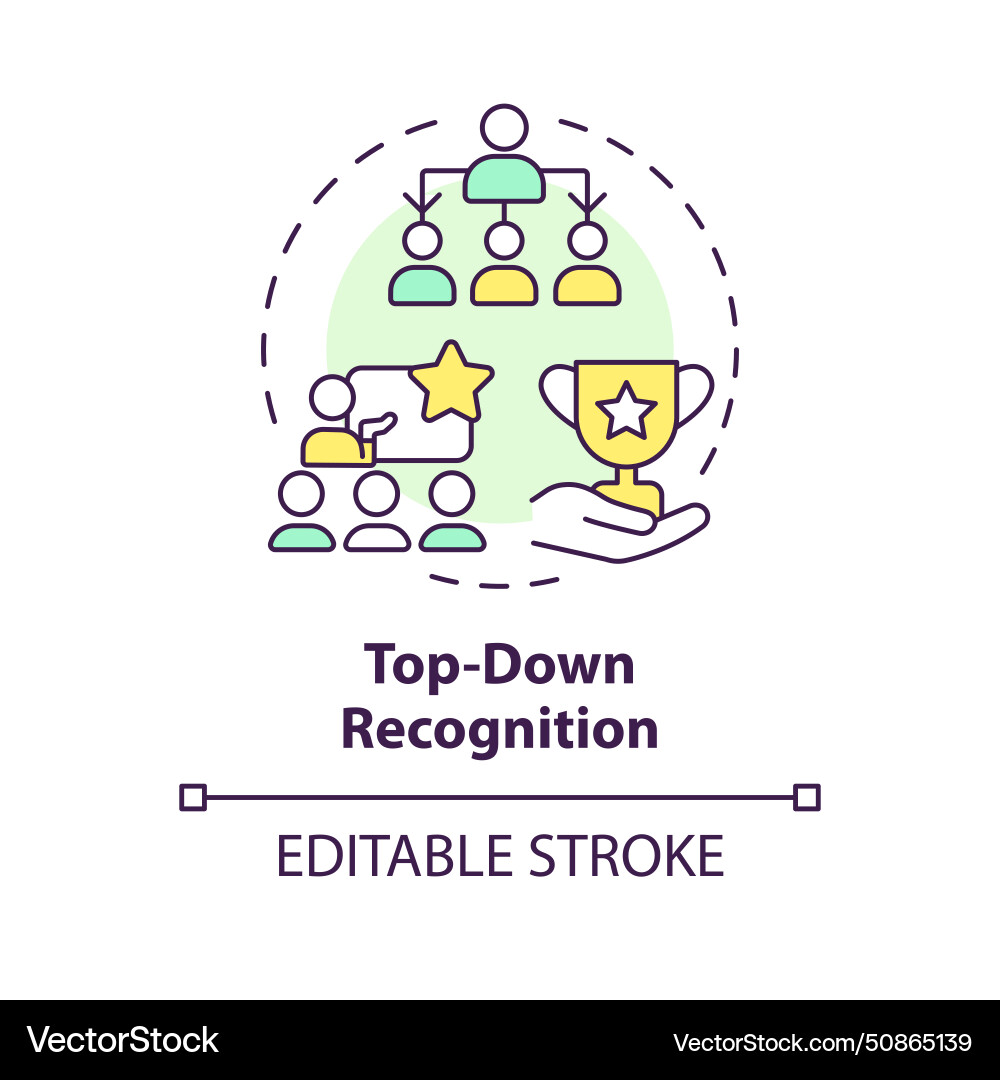 Top down recognition multi color concept icon Vector Image