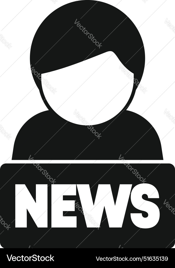 Tv news reporter presenting breaking Royalty Free Vector