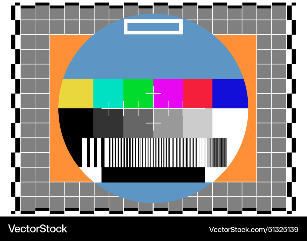 Tve test card Royalty Free Vector Image - VectorStock