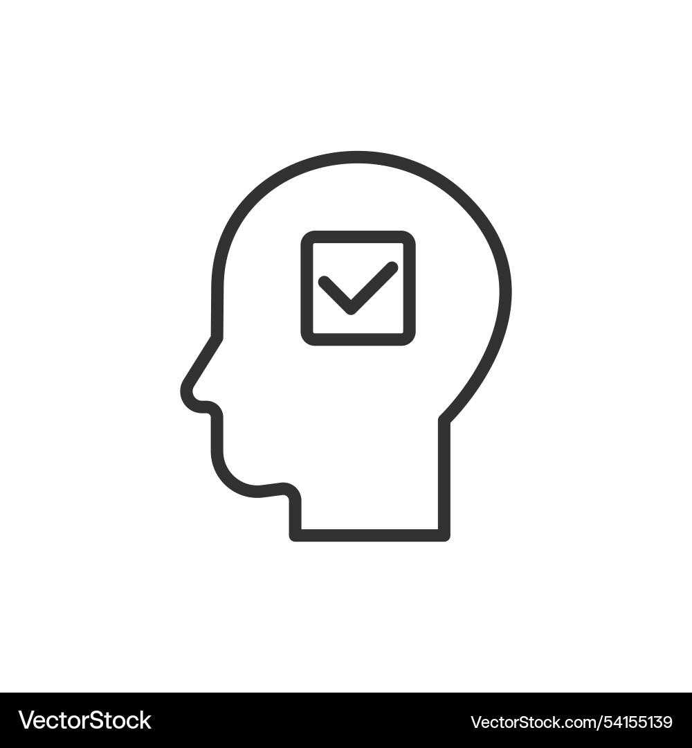 Voter icon in line design election ballot Vector Image