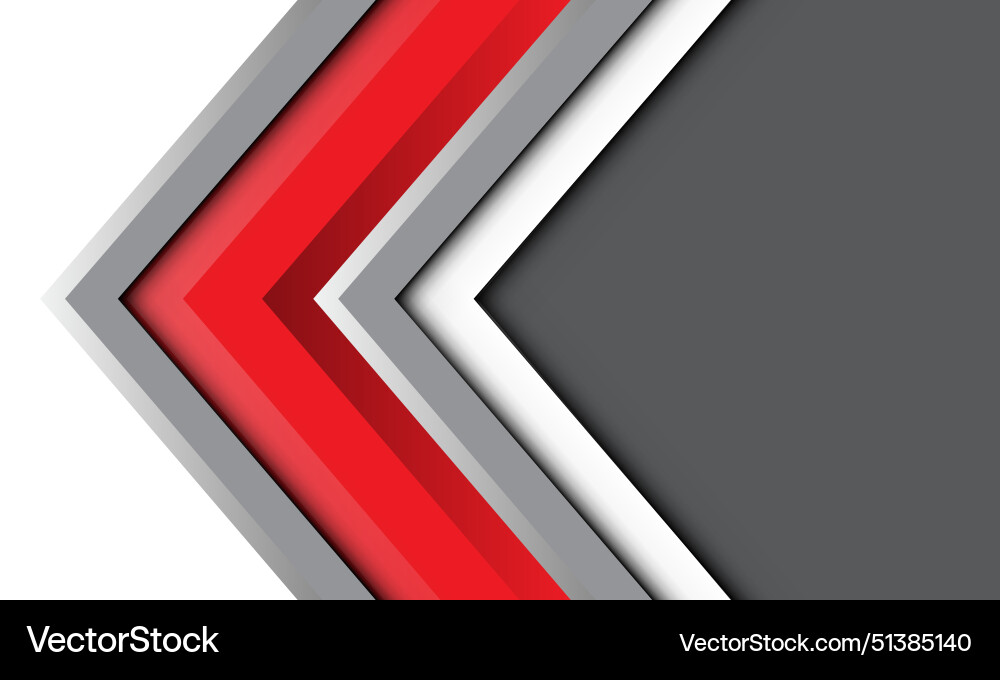 Abstract red gray arrow white blank space design Vector Image Abstract red gray arrow white blank space design Vector Image