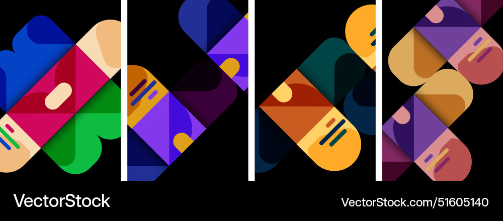 Balance movement geometric backgrounds poster Vector Image