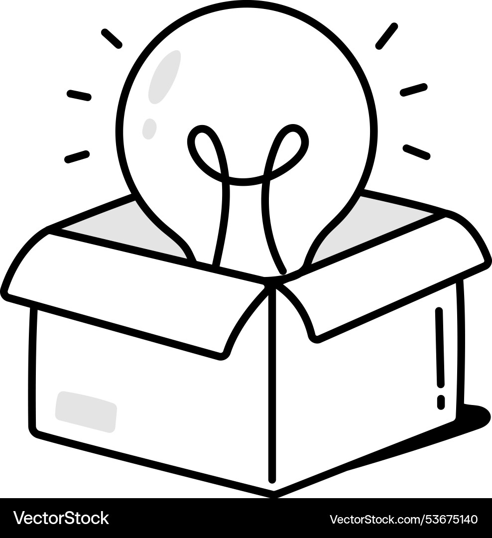 Basic rgb product idea icon in sketchy style Vector Image