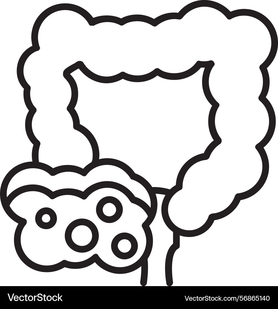 Colon cancer icon Royalty Free Vector Image - VectorStock