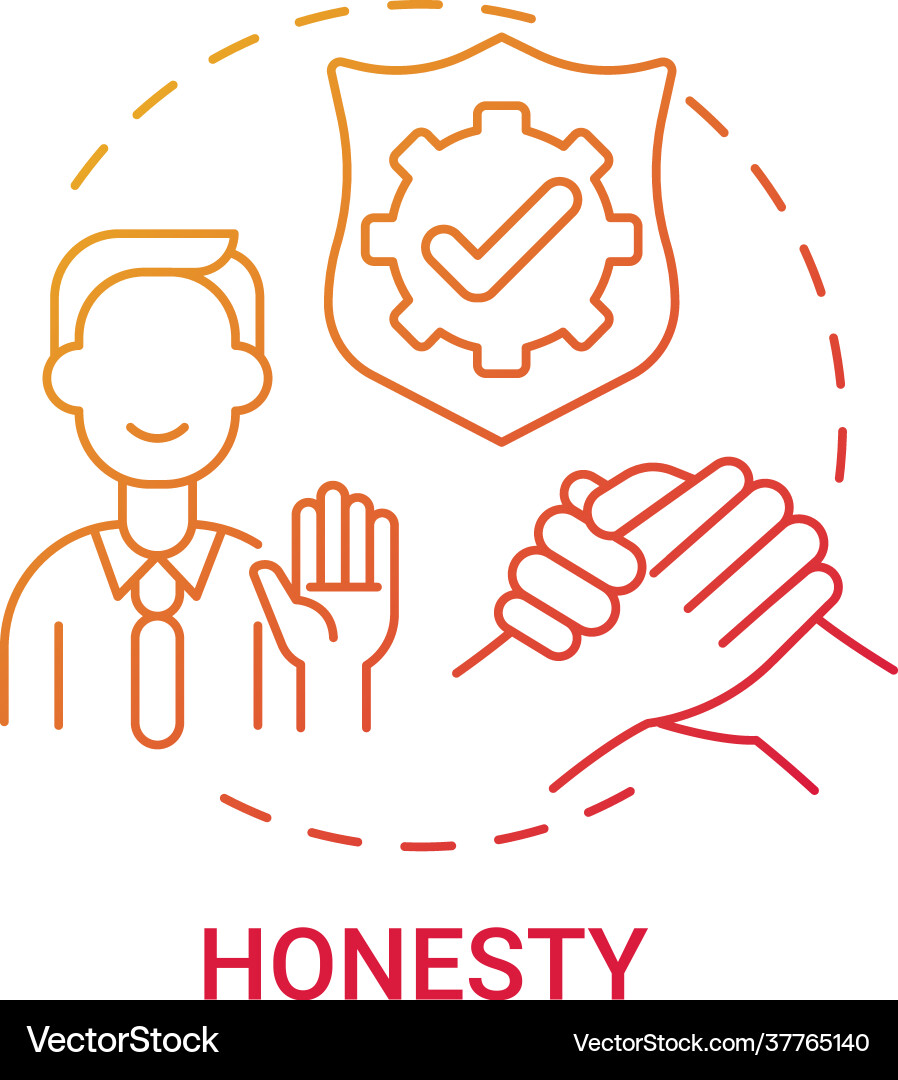 Honesty concept icon Royalty Free Vector Image