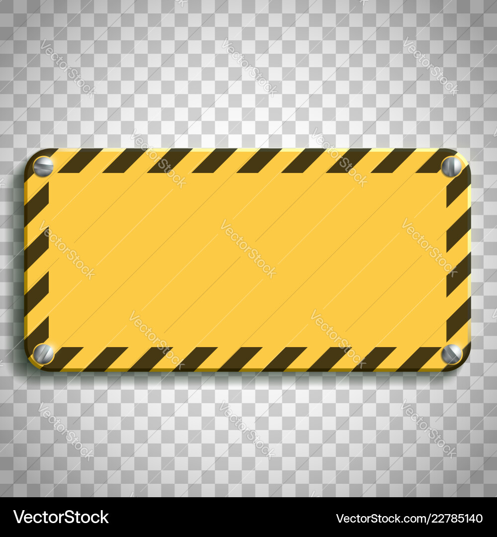 Industrial Warning Plate Royalty Free Vector Image