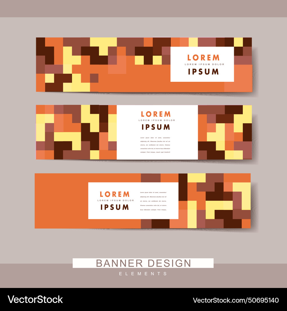 Modern banner template set design Royalty Free Vector Image