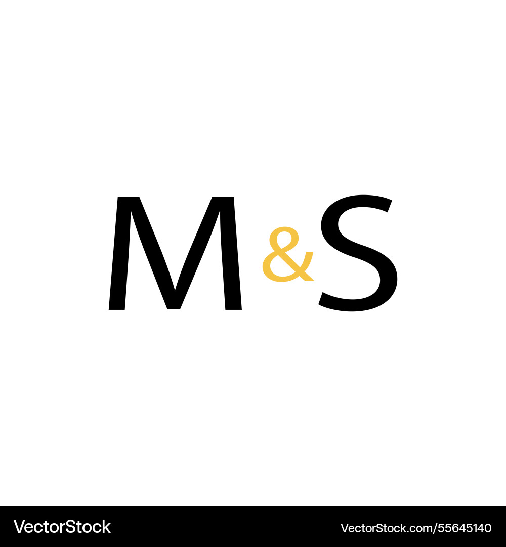 Ms m s creative modern letter icon sm unique artis