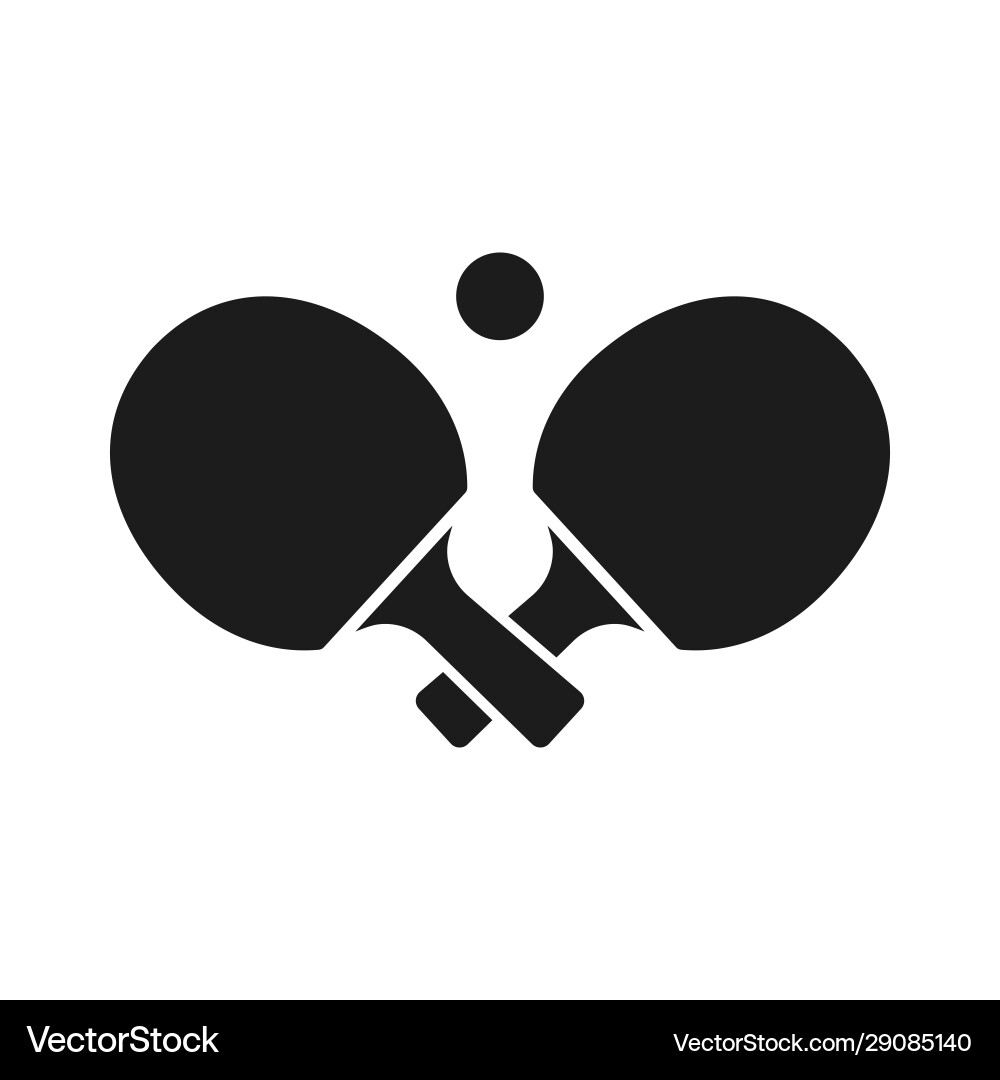 Ping-pong icon white Royalty Free Vector Image