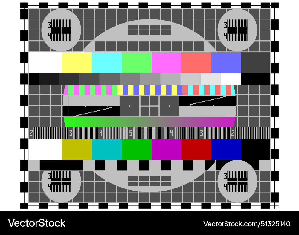 Ueit test chart Royalty Free Vector Image - VectorStock