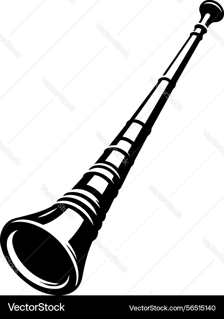 X-default alpine alphorn symbol Royalty Free Vector Image