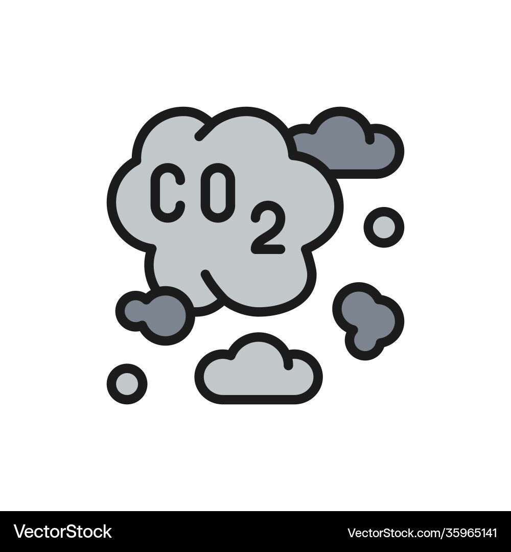 Air pollution industrial smog co2 emissions flat Vector Image