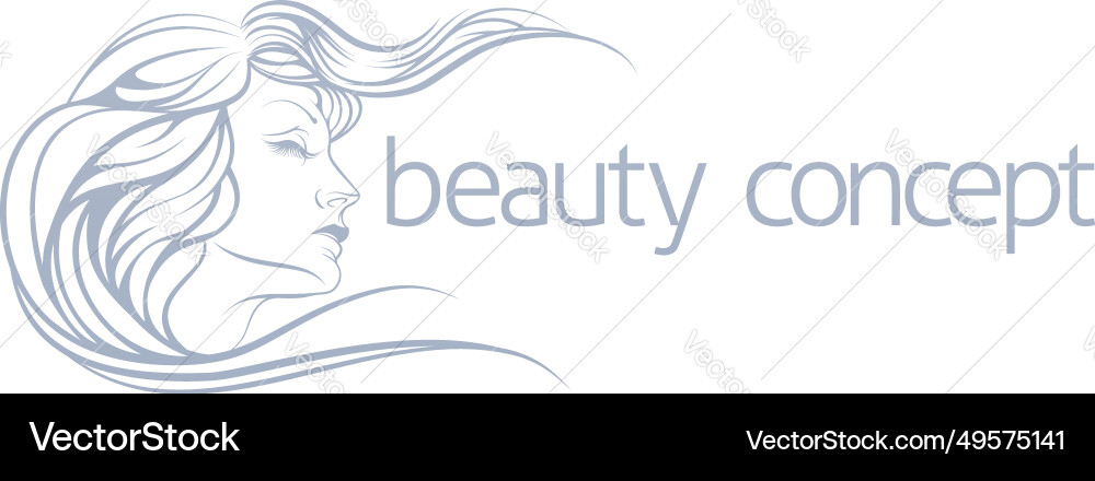 Beauty concept graphic Royalty Free Vector Image