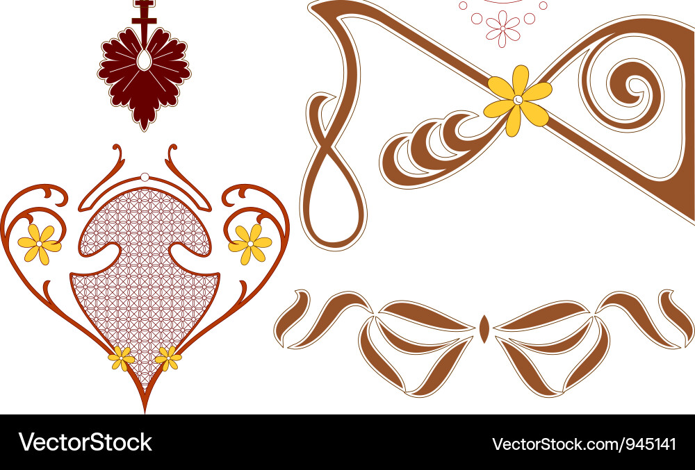 Decorative icons Royalty Free Vector Image - VectorStock