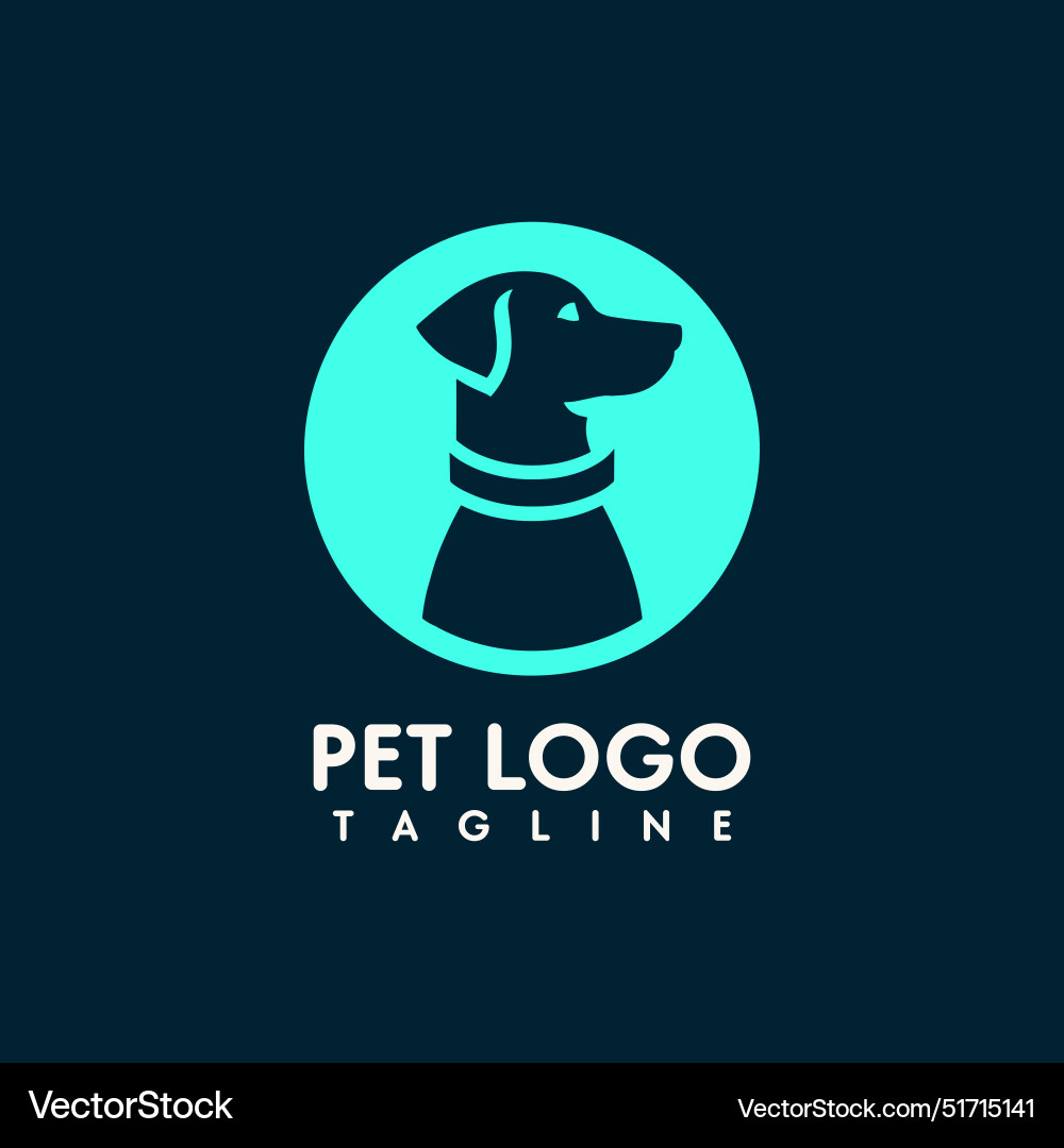 Dog pet logo friendly approachable cute Royalty Free Vector