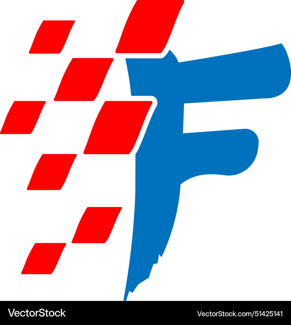 Letter f formula logo design icon Royalty Free Vector Image