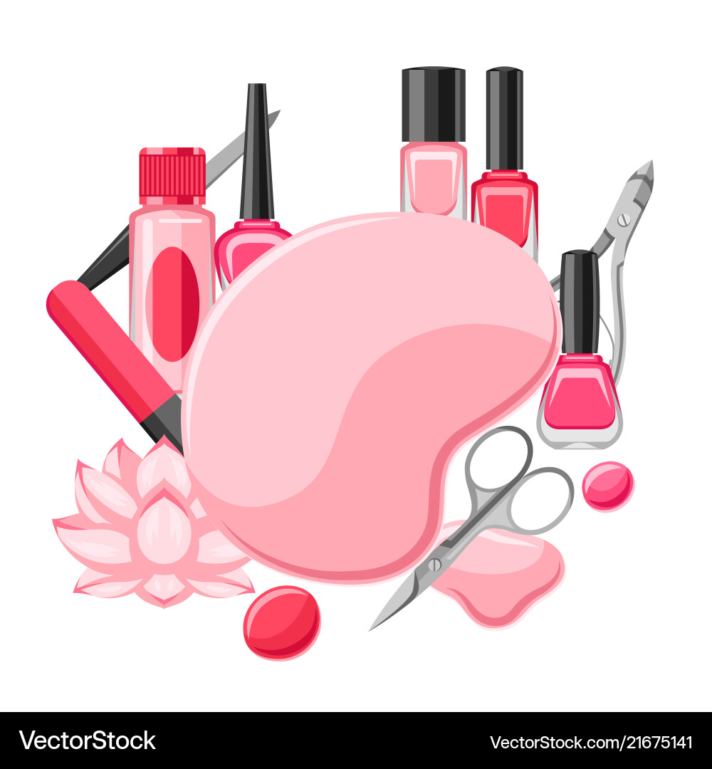 Manicure Tools Background Royalty Free Vector Image