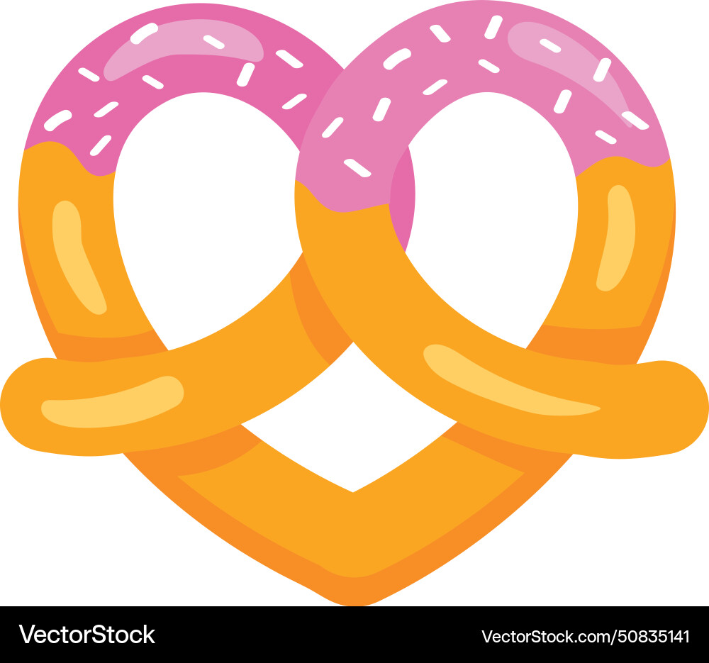 Pretzel baked food Royalty Free Vector Image - VectorStock