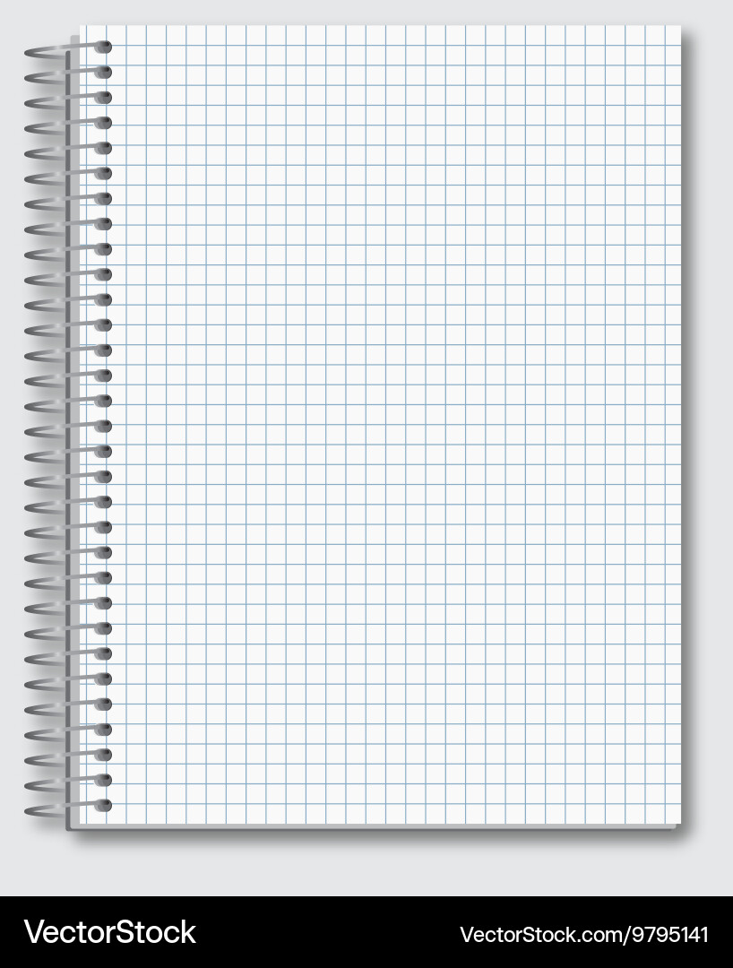 Spiral Notebook Page Royalty Free Vector Image