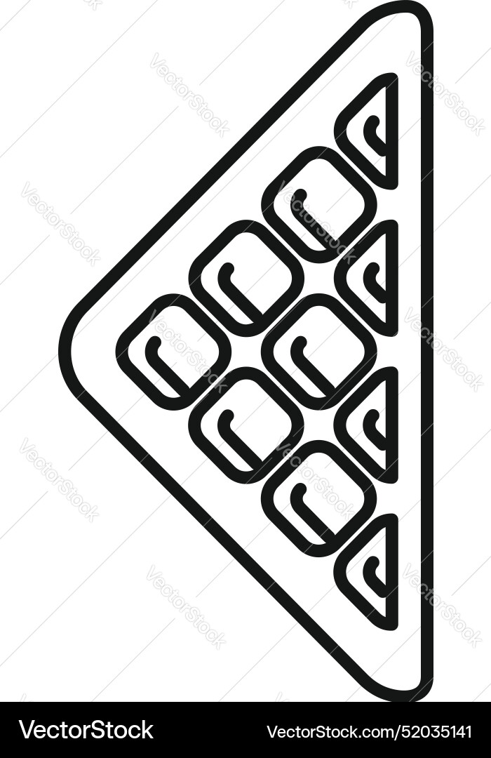 Triangle ice cube mold making perfect cubes Vector Image