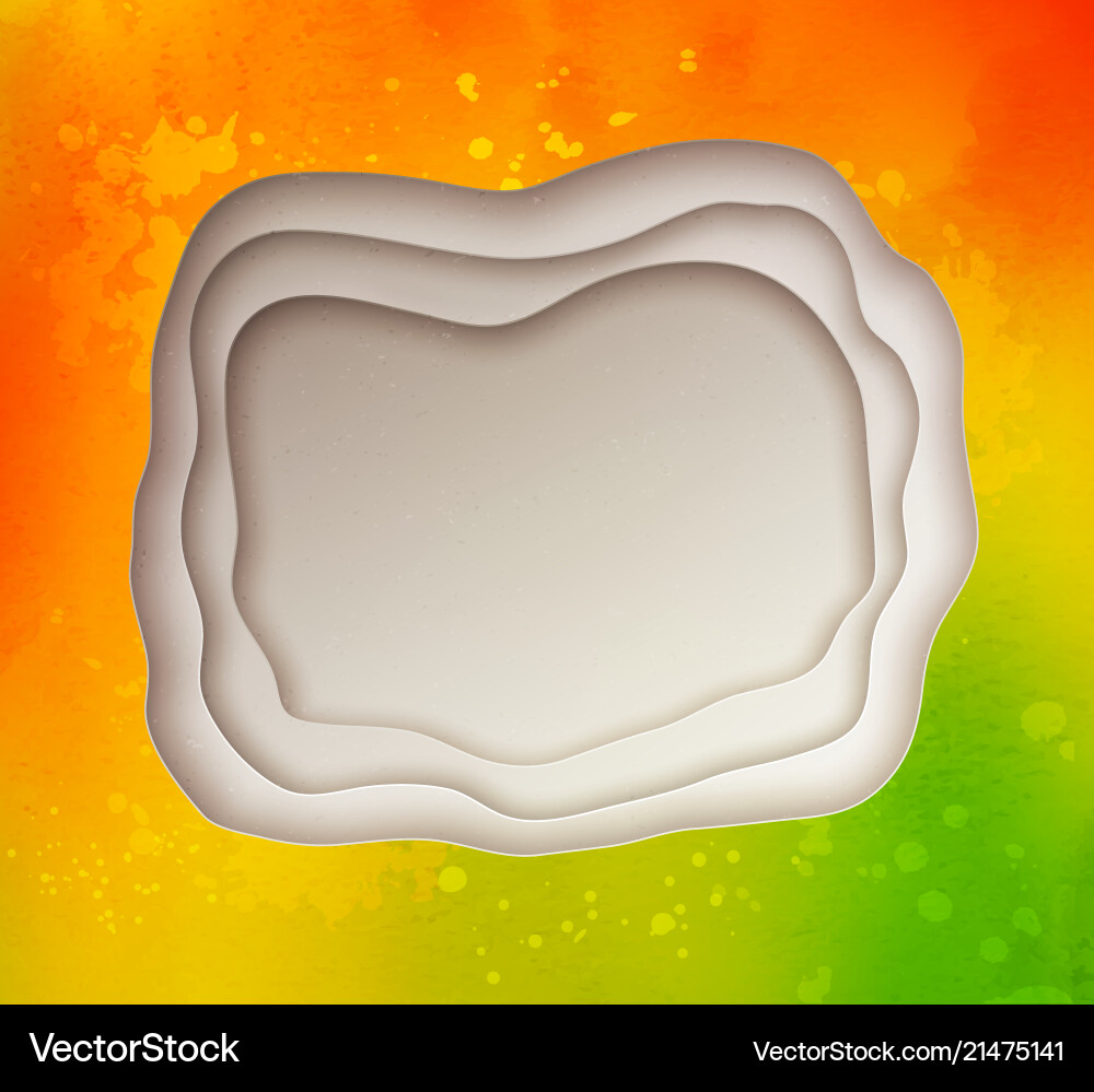 White paper cut banner Royalty Free Vector Image