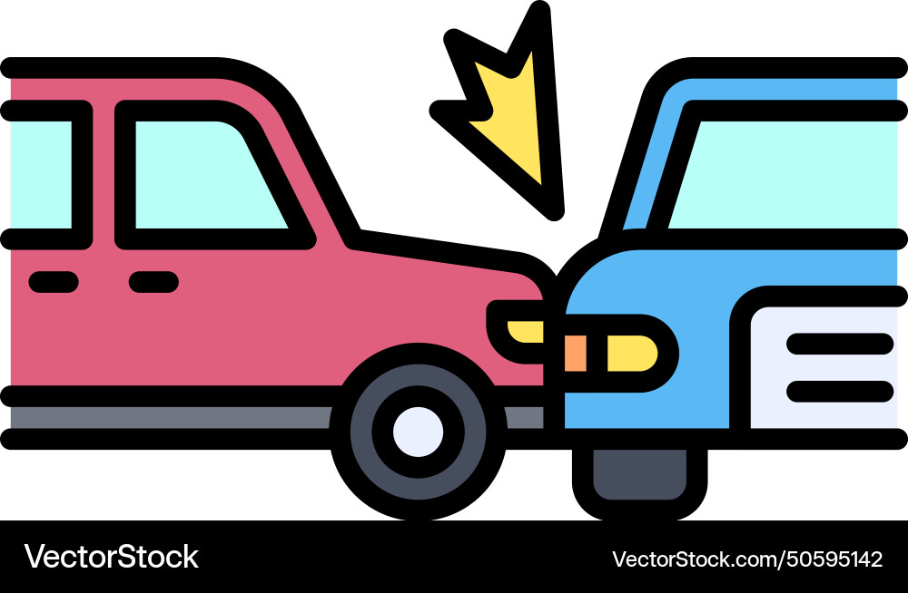 Car crash icon accident and safety related Vector Image