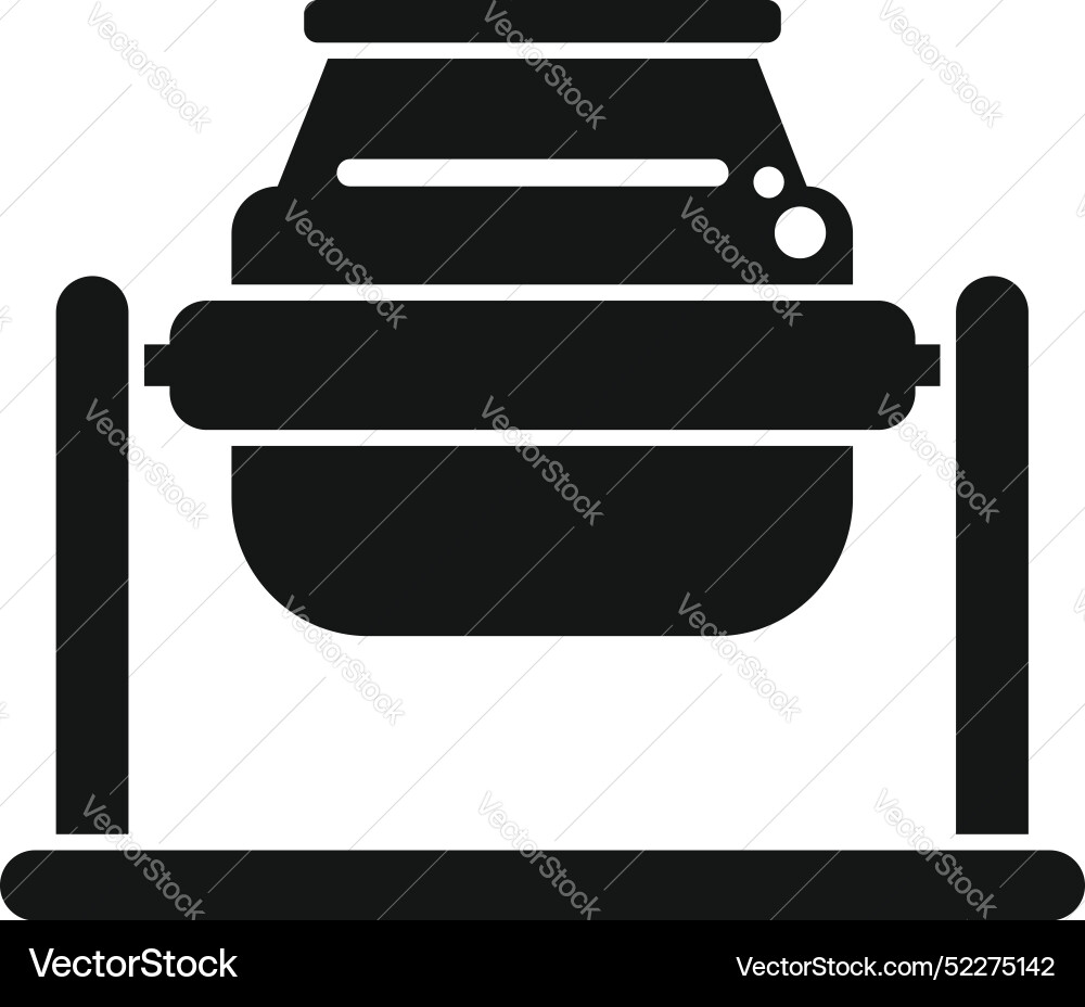 Concrete mixer mixing cement for construction site