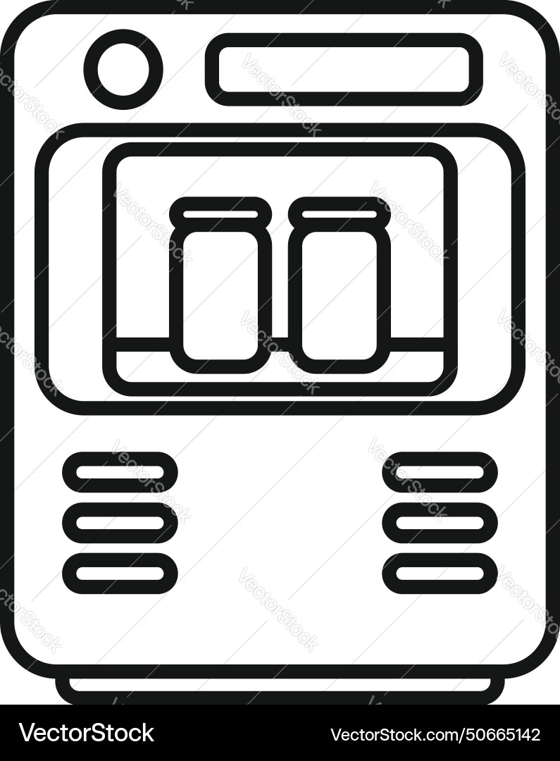 Control oxygen device icon outline Royalty Free Vector Image