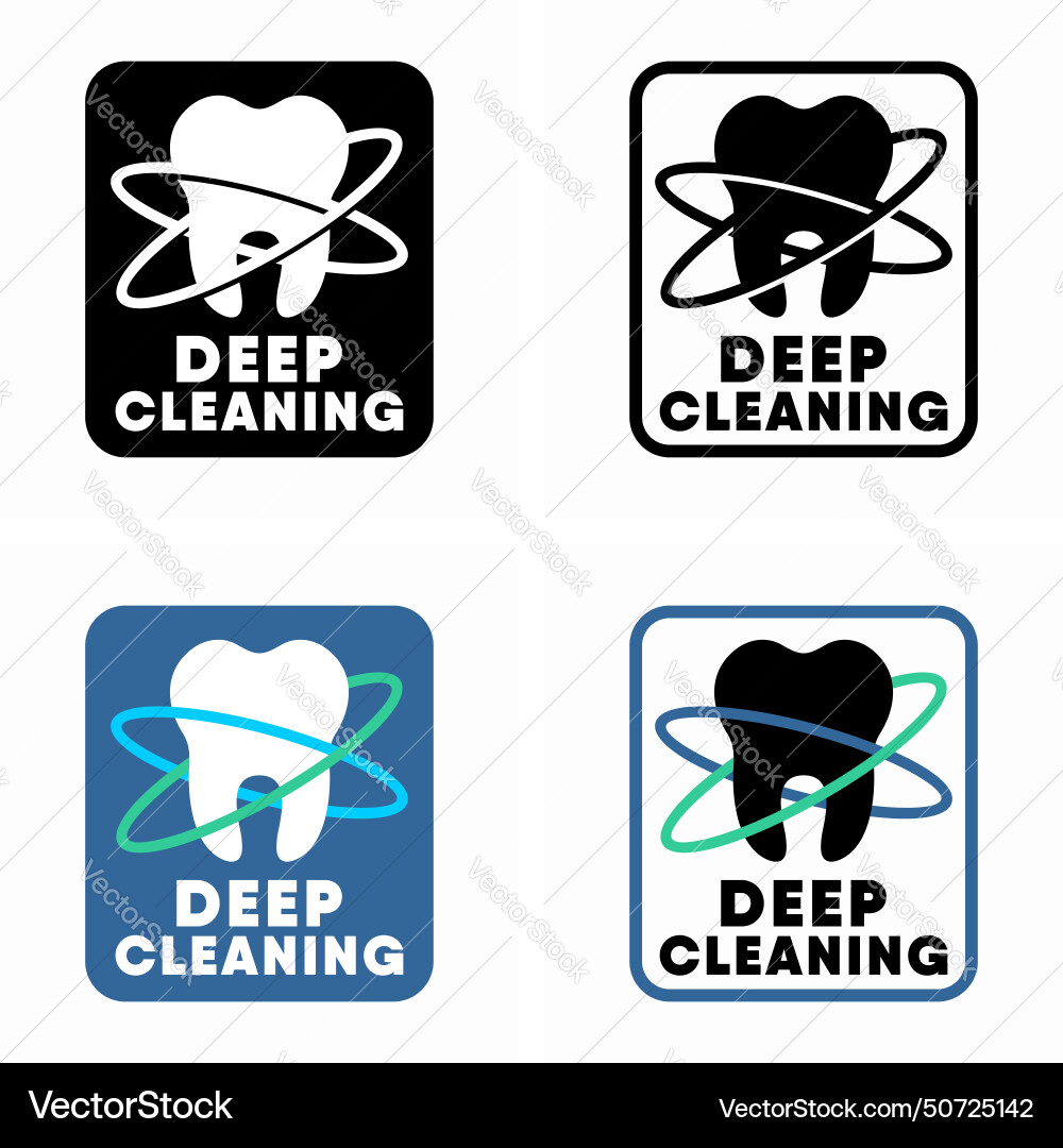 Deep cleaning information sign Royalty Free Vector Image