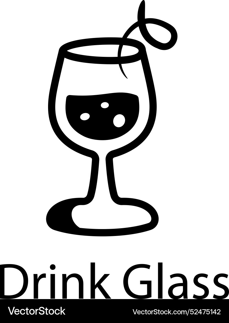 Drink glass Royalty Free Vector Image - VectorStock