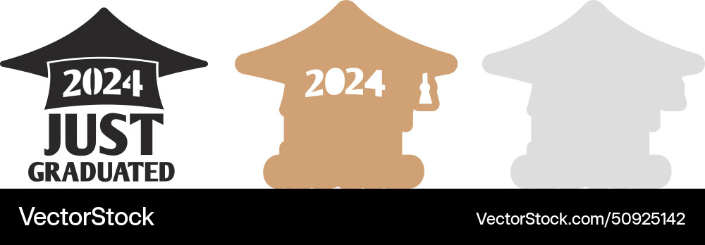 Graduating 2024 set multilayer templates Vector Image